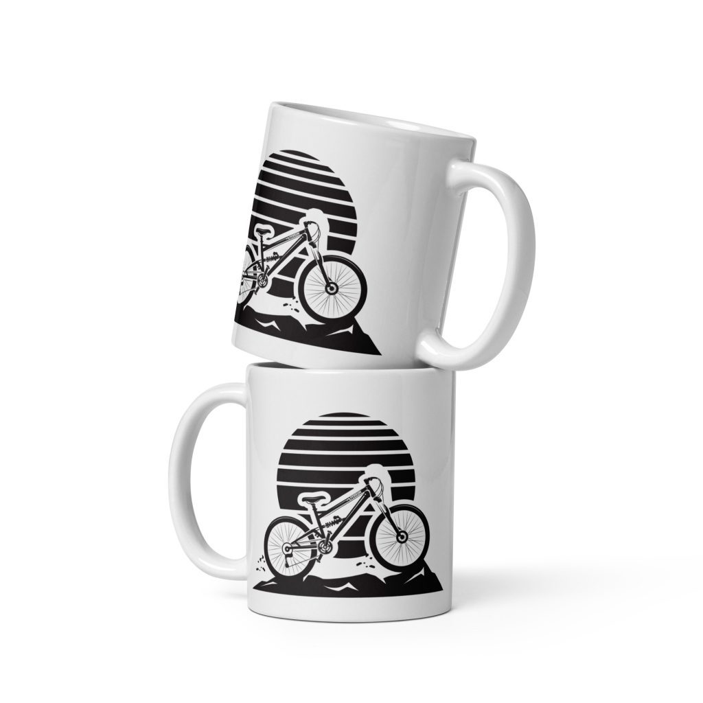 Steel Sunrise Mountain Bike Coffee Mug